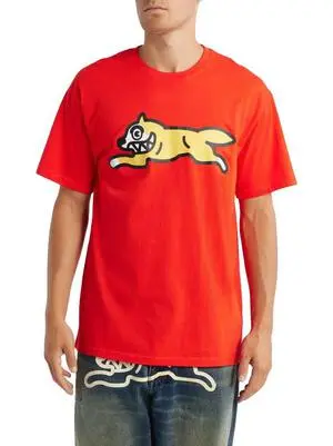 ICECREAM Running Dog Graphic T-shirt Fiery Red