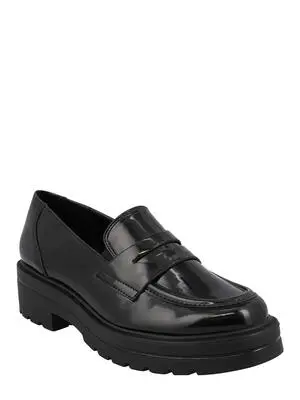 Mia Yoani Lug Sole Penny Loafer - Black