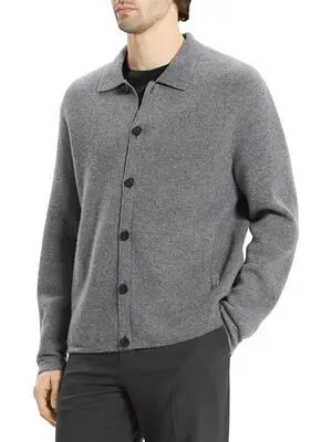 Theory Cashmere Cameron Cardigan - Charcoal Melange