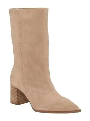 Vince Camuto Lorrys Whipstitch Block Heel Boots Tortilla