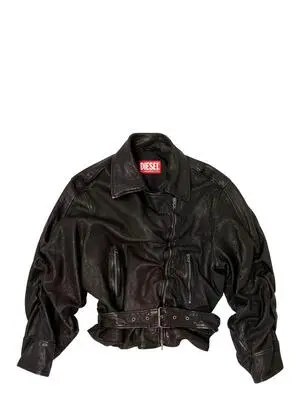 DIESEL L-oys Long-sleeve Leather Jacket - Black