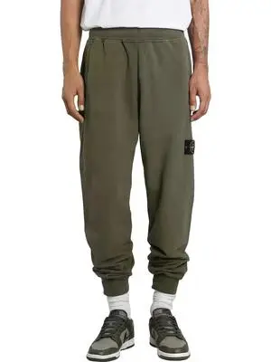 Stone Island Logo-patch Cuffed Track Pants - Green