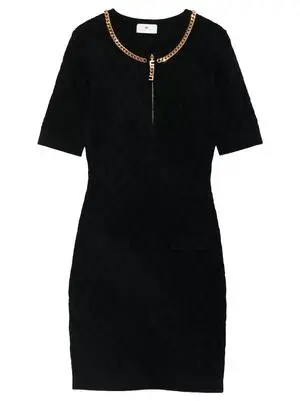 Elisabetta Franchi Chain-embellished Mini Dress - Black