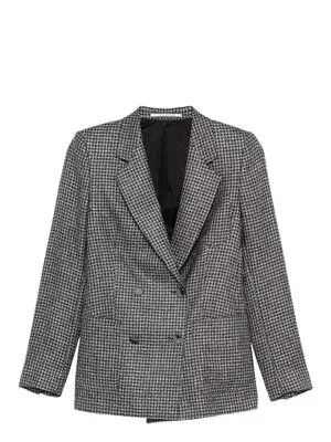 Tagliatore Houndstooth Single-breasted Blazer - Black