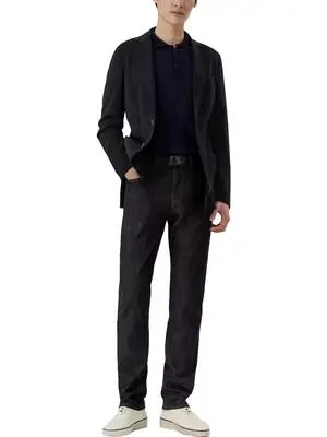 Canali Notched-lapels Blazer - Blue
