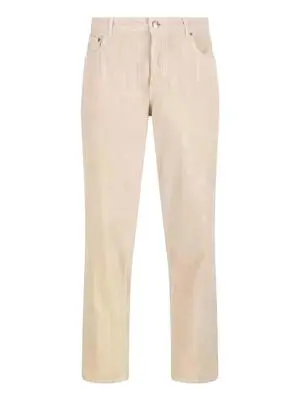 Brunello Cucinelli Corduroy Five-pocket Trousers - Neutrals