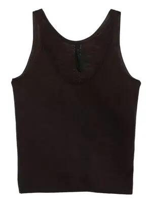 PETAR PETROV Scoop-Neck Merino-Wool Tank Top Brown