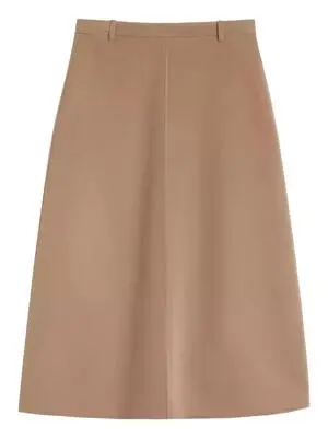 Max Mara A-line Wool Skirt - Brown