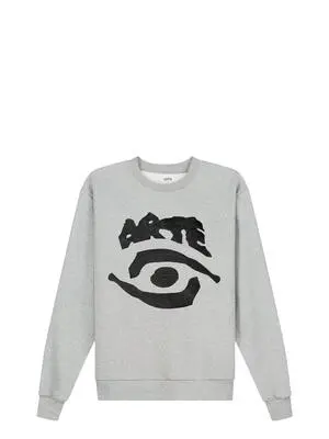 ARTE ANTWERP Eye-print Long-sleeved Sweatshirt - Grey