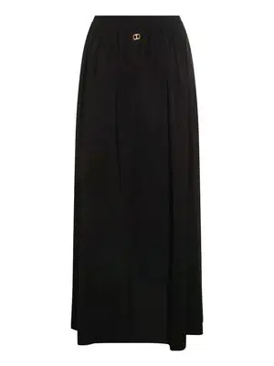 TWINSET Elastic-waist Midi Skirt - Black