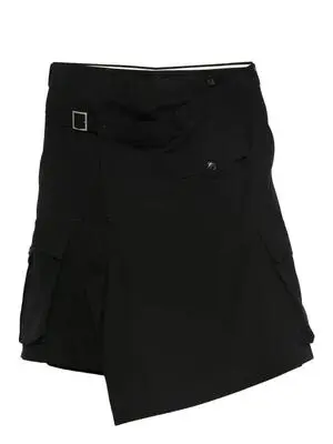 Comme Des Garçons Layered Skirt With Pocket Detail - Black
