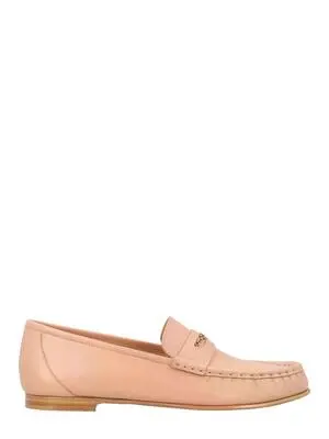 Chloé Chain-detail Leather Loafers - Pink
