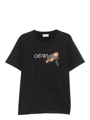 Off-White Logo-print Graphic T-shirt - Black