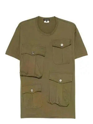 Comme Des Garçons Pocket-detail Round-neck T-shirt - Green