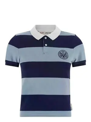 A.p.c. X Marc Jacobs Striped Polo Shirt - Blue