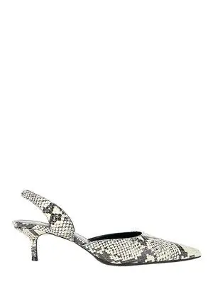 Staud Sebastian Slingback Pumps - White Snake