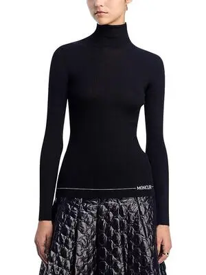 Moncler Wool Turtleneck Sweater - Black