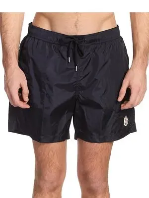 Moncler Logo Patch Swim Shorts - Navy