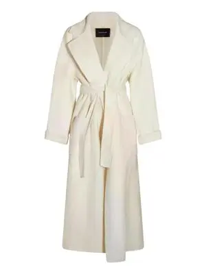 Fabiana Filippi Belted Coat With Notched Lapels - Neutrals