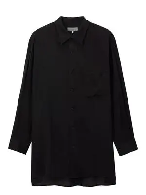 Yohji Yamamoto Long-sleeve Button-down Shirt - Black