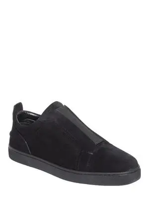 CHRISTIAN LOUBOUTIN Louis Flat Low-top Sneaker - Black