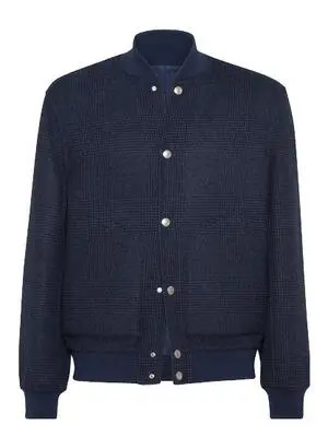 Brunello Cucinelli Reversible Bomber Jacket - Navy Blue