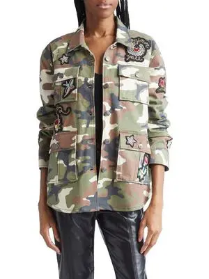 Cinq À Sept Camo Jacket With Western Appliqués - Classic Multi