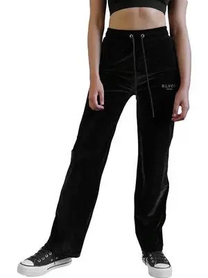 BLVCK Velvet Sweatpants - Black