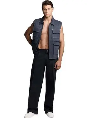 JENDUE Edgar Denim Utility Vest