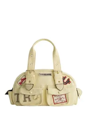TRUE RELIGION BRAND JEANS Multi-Patch Satchel