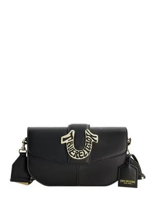 True Religion Shoulder Bag With Logo Accent - Black