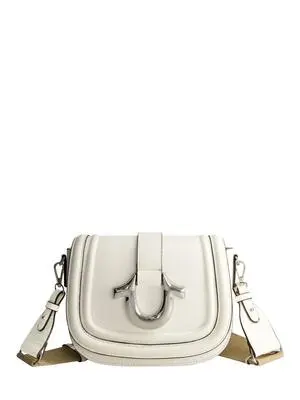 True Religion Saddle Bag With Gold Hardware - White