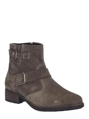Josef Seibel Leather Moto Bootie - Taupe