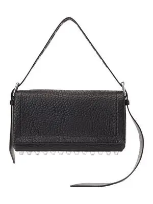 Alexander Wang Ricco Crushed Medium Flap Bag - Black