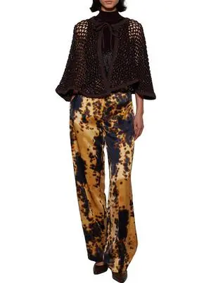 Victoria Beckham Printed Viscose Trousers - Multi