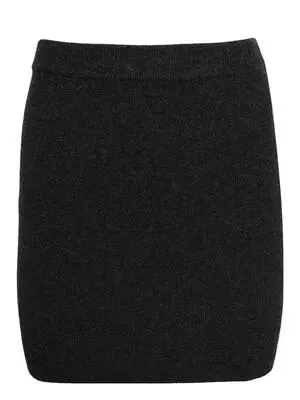 Alexander Wang Mini Skirt With Knit Logo Patch - Grey