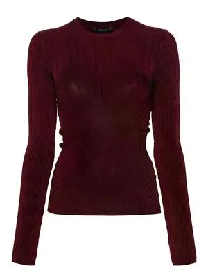 MUGLER Knit Top - Red