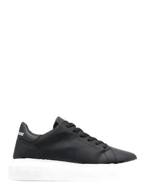 Moschino Low-top Lace-up Sneakers - Black