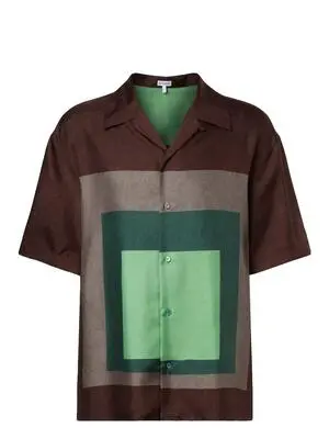 LOEWE Loewe Albers Silk Twill Bowling Shirt