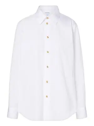 Bottega Veneta Knot Cotton Poplin Shirt - White