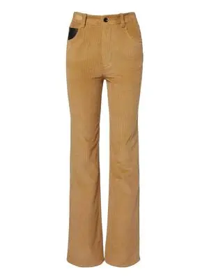 Bottega Veneta Cotton Corduroy Flared Pants - Beige