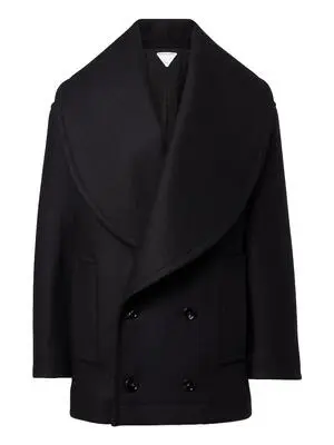 Bottega Veneta Double-breasted Wool Coat - Black