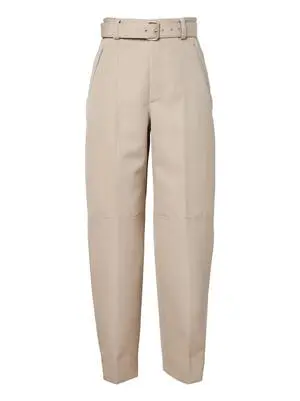 Bottega Veneta High-rise Straight Wool Pants - Beige