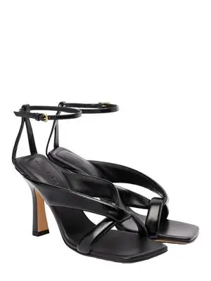 Bottega Veneta Riva 90 Leather Sandals - Black