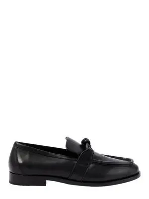 Bottega Veneta Astaire Knot Leather Loafers - Black