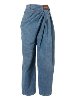 Loewe Draped Wide-leg Jeans - Blue