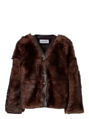 Loewe Shearling Jacket - Brown