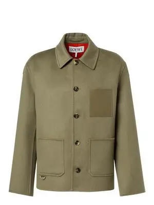 Loewe Anagram Wool And Cashmere Jacket - Green