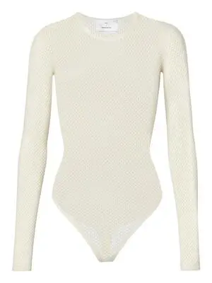 Wardrobe.NYC Rhw Web Wool-blend Bodysuit - White