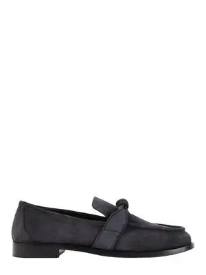 Bottega Veneta Astaire Knot Suede Loafers - Blue